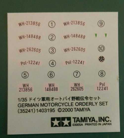 Мотоцикл DKW NZ 350 с 2 фигурами (Tamiya 35241)