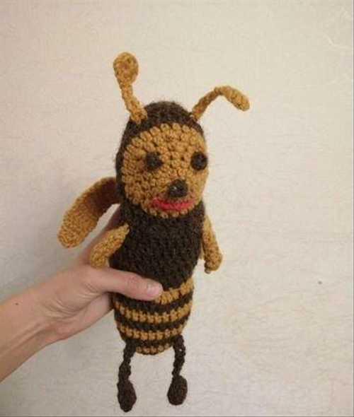 Пчела, игрушка вязаная ручной работы