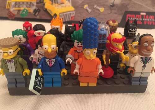 Lego Лего минифигурки Simpsons Marvel DC comics