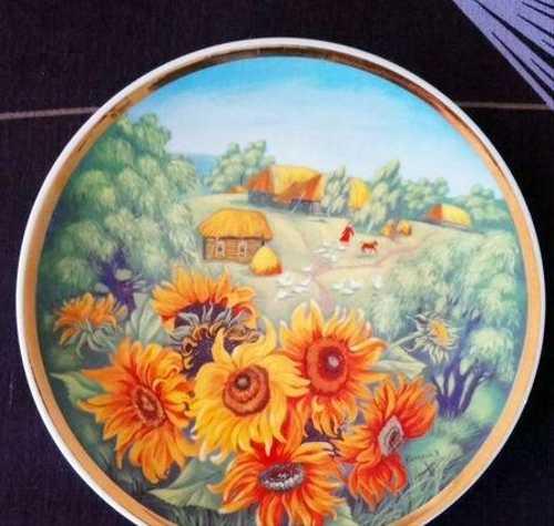 Коллекционная тарелка Подсолнухи