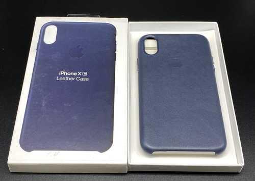 iPhone XR Кожа Apple Leather Case Чехол Синий