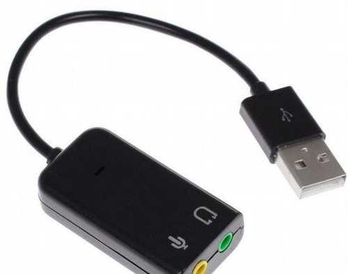 Адаптер (переходник) USB 2.0 Am - 2хjack3.5 ("звук