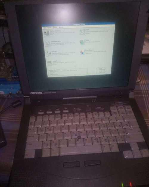 Винтажный ноутбук compaq armada 7400 pentium ii 33