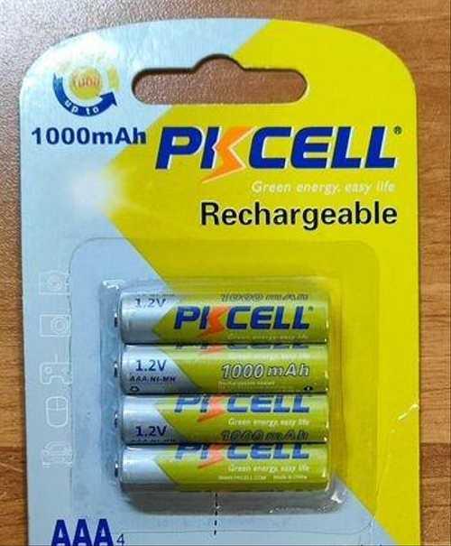Аккумуляторные батарейки Pkcell AAA 1000 4 шт