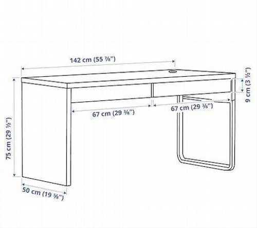 Ikea mikke стол размеры