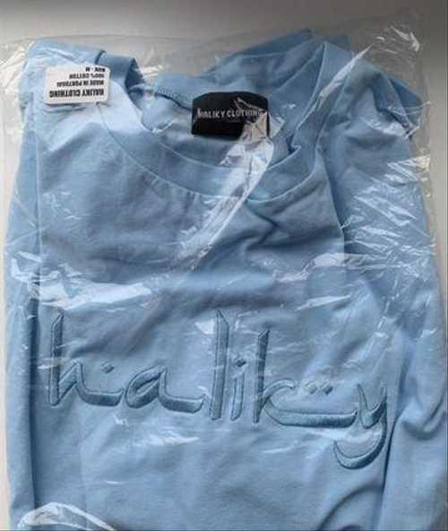 Haliky Blue Arabic Logo Tee, M