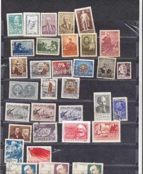 Иностранные марки Ленин, Сталин, основоположники
