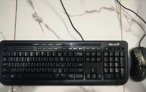 Клавиатура Microsoft и мышь A4Tech X7