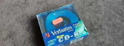 Диски CD-R 8 см Verbatim, 210Mb, 5 шт