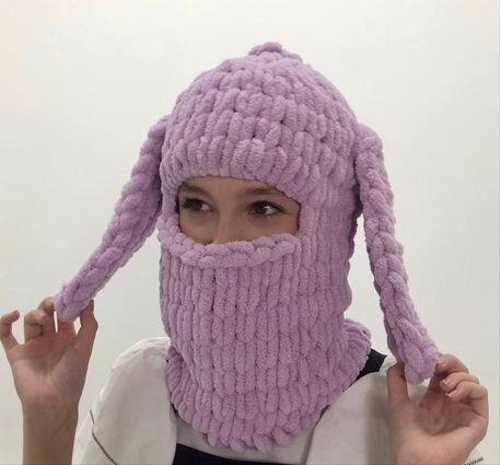 Шапка балаклава с ушками зайчика, мишки. Цвета