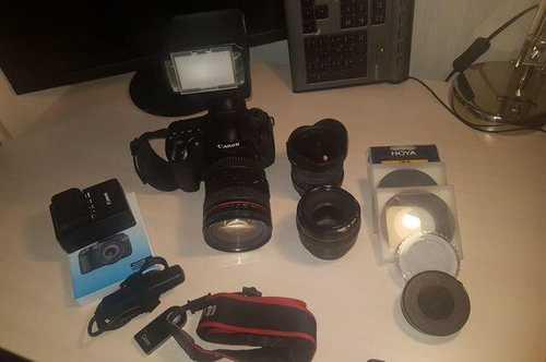 Canon EOS 60D с объективами и фильтрами