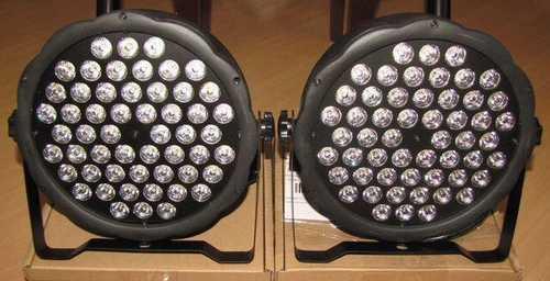 Светомузыка Стробоскопы LED Par-54 2шт Mic DMX New
