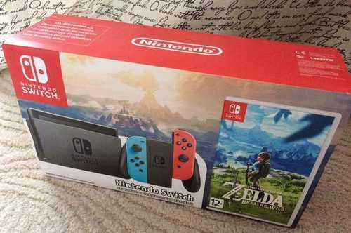 Nintendo switch + игры + карта памяти 64Gb + чехол