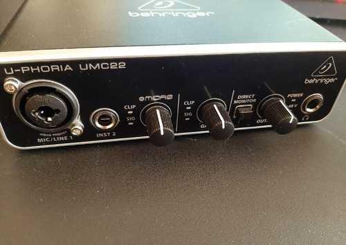 Внешняя звуковая карта behringer u phoria umc22