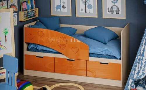 Кровать детская Бемби-7 мдф (1,63х0,85х0,85)