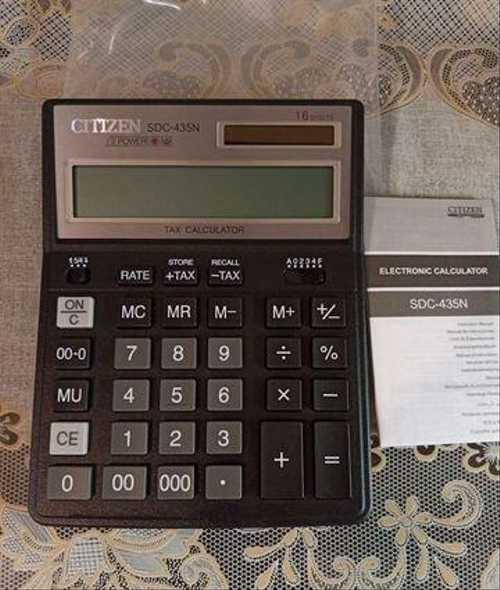 Калькулятор citizen SDC-435N новый, бухгалтер