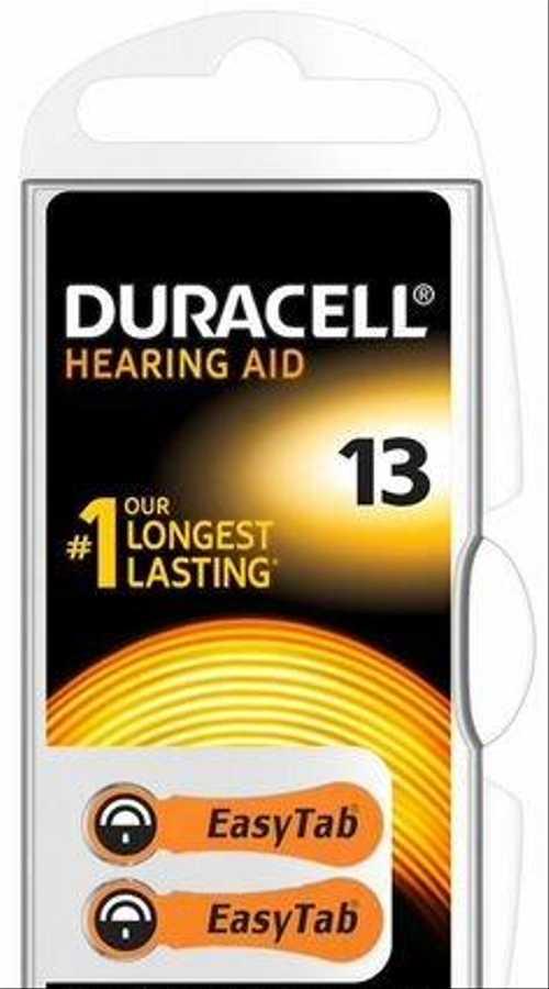 Батарейки для слуховых аппаратов (6 шт) Duracell