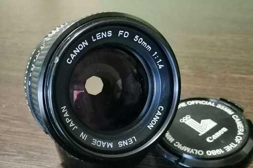 Объектив canon lens FD 50mm f1.4
