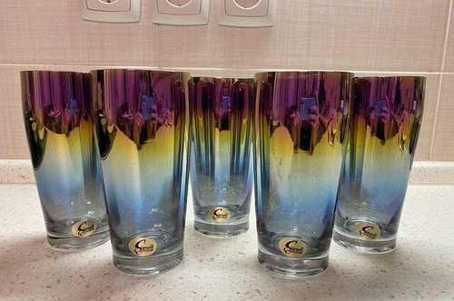 Стаканы разноцветные signum magic glass
