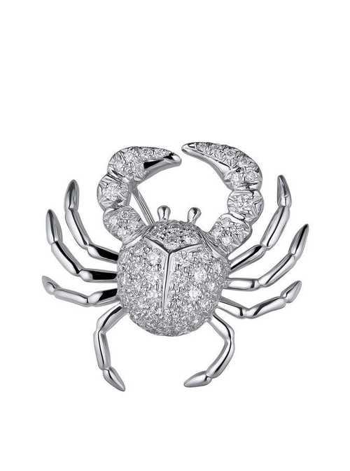 Tiffany & Co Platinum 1.10ctw Diamond Crab Brooch