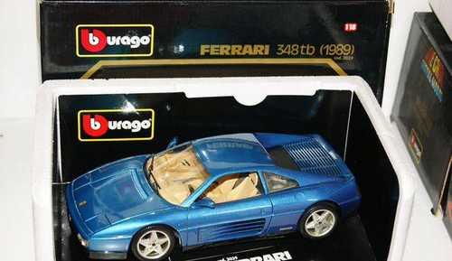 1/18 Bburago Ferrari 348tb синий металлик Италия