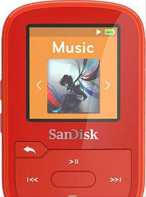 Плеер SanDisk Sansa Clip Sport Plus 16Gb Красный