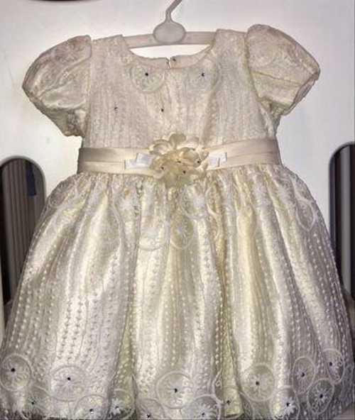 Нарядное платье для девочки от 1 года до 2,5-3 лет