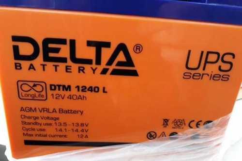 Акб Delta DTM-1240L. 40А/ч