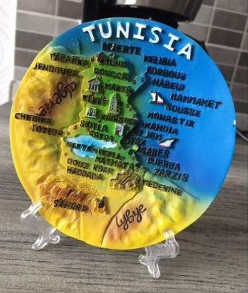 Тарелка-карта Туниса