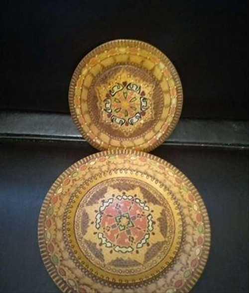Настенное панно Декоративная деревянная тарелка