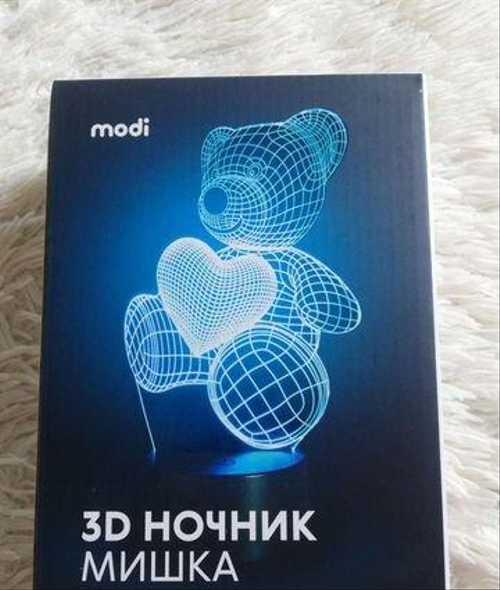 3D ночник "Мишка"