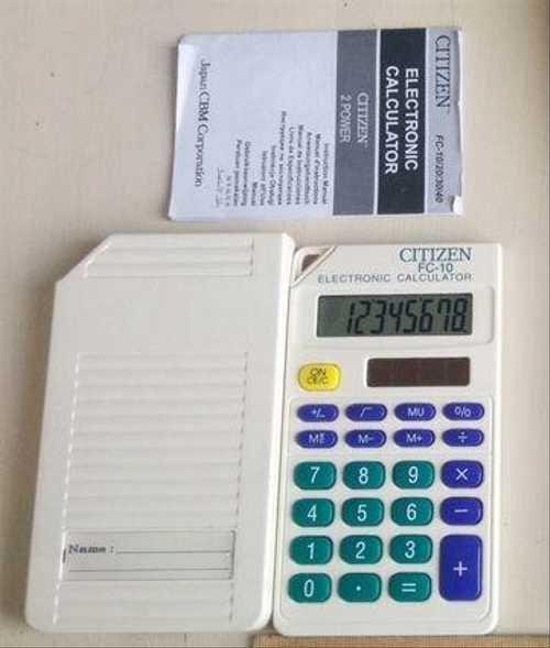 Калькулятор Citizen FC-10