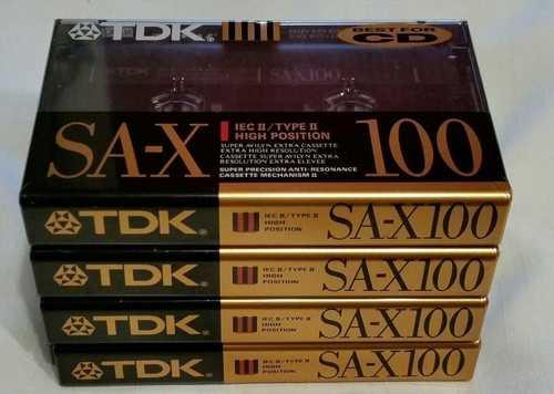 4 TDK SA-X 100 Аудио кассеты New