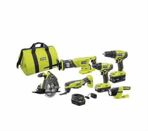 Набор инструментов 6 шт. Ryobi P1819 ONE+ 18V