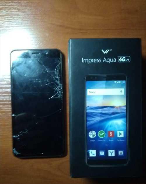 Смартфон Vertex Impress Aqua (4G) 8 гб черный