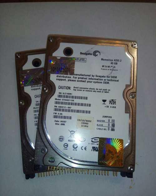 HDD 2.5" IDE 40 GB Seagate 4200.2 для ноутбука