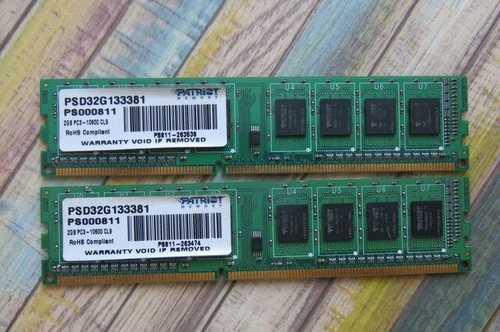 DDR3 4Gb 2х2 1333MHz Patriot