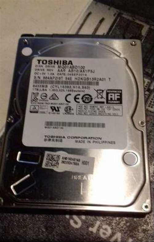 2.5 1Тб SATA Toshiba диск для ноутбука