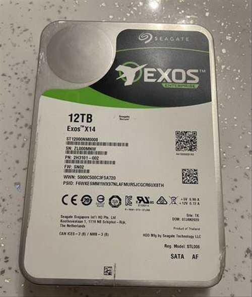 12 тб Жесткий диск Seagate Exos X14 (ST12000NM0008