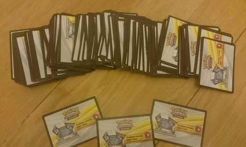 Карточки с кодами для Pokemon TCG Online