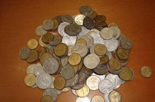 Монеты 1,5,10,20 рублей 1992-1993 годы