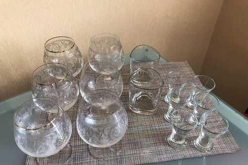 Набор бокалов, стопки, стаканы для виски