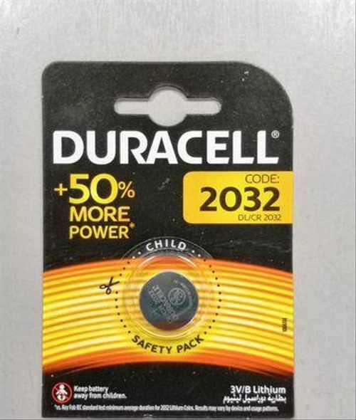 Батарейки Duracell CR2032 / DL2032 3V