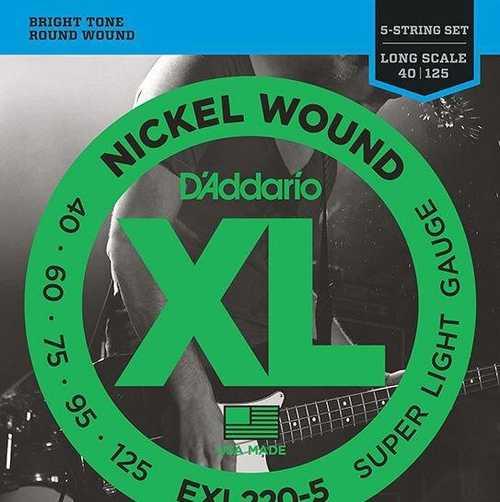 D'Addario EXL220-5 Nickel Wound Комплект струн