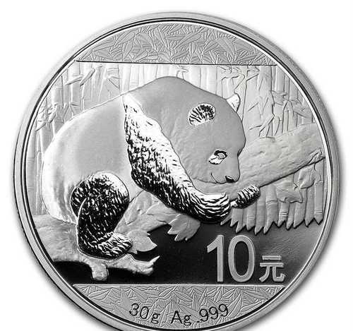 Монета Китайская панда 2016 год серебро Китай