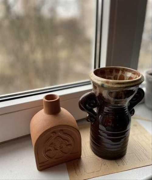 Керамическая и глиняные вазы СССР