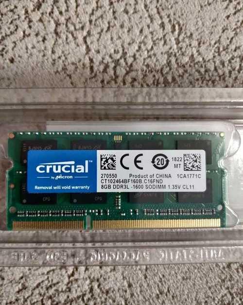DDR3L-1600 Crucial 8Gb