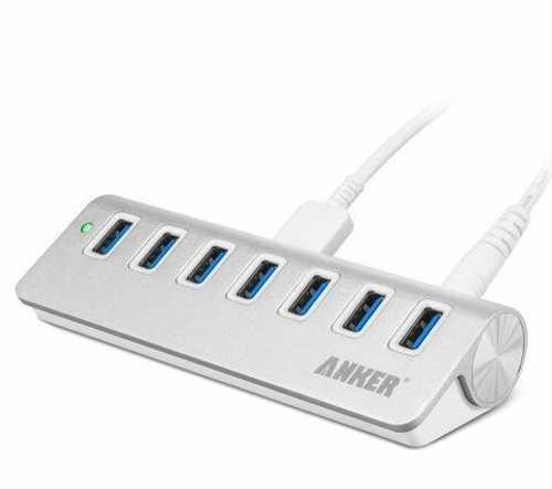 Компактный стильный USB хаб Anker 7 портов USB 3.0