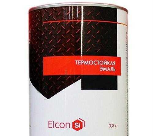 Эмаль термостойкая +600С Elcon серебр-серая 0,8кг