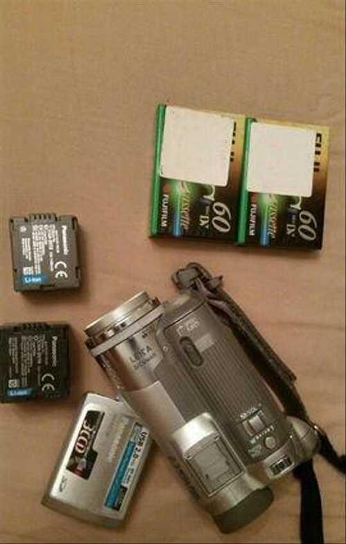 Panasonic nv-gs150+2акб+кассеты+сумка